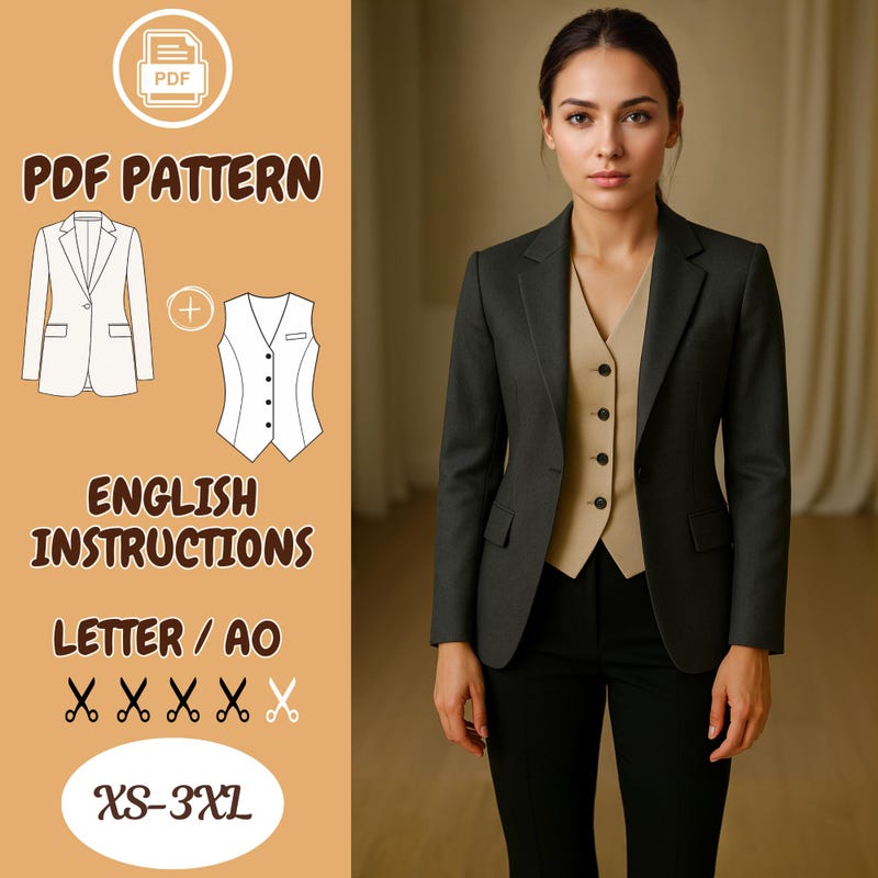 Womens Suit Pattern - Etsy