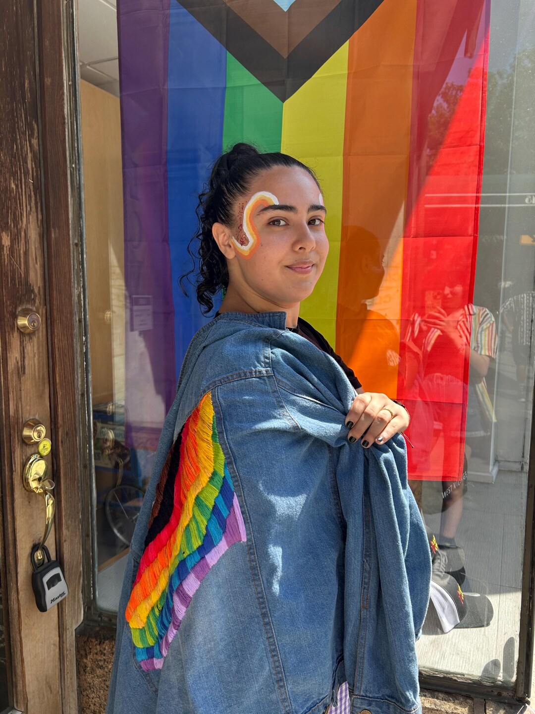 Pride Flag Jean Jacket - Etsy