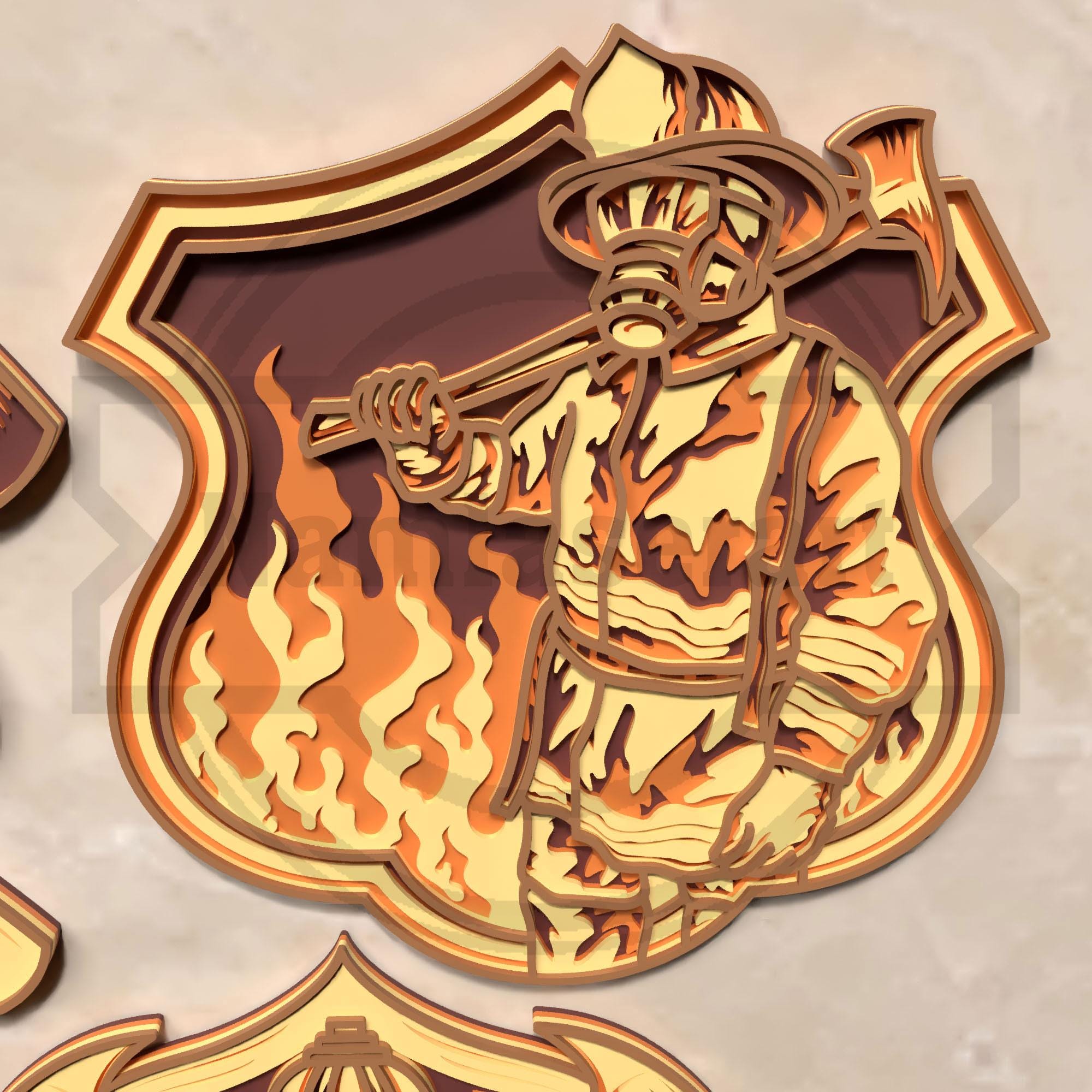 Firefighter SVG Bundle – 3D Layered Laser Cut Files – Digital Download ...