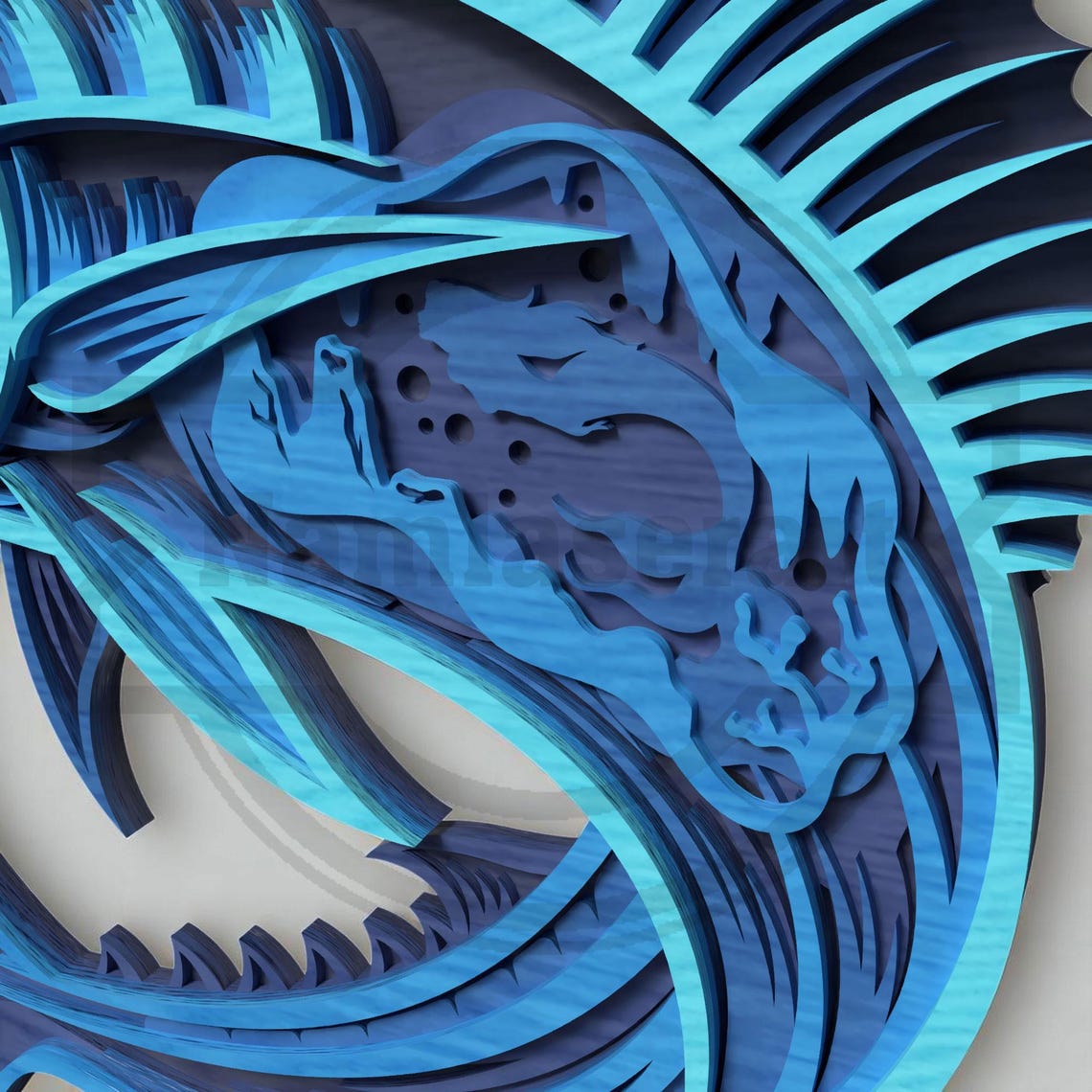 3D Swordfish SVG - Layered Marlin Fish Laser Cut File - Digital ...