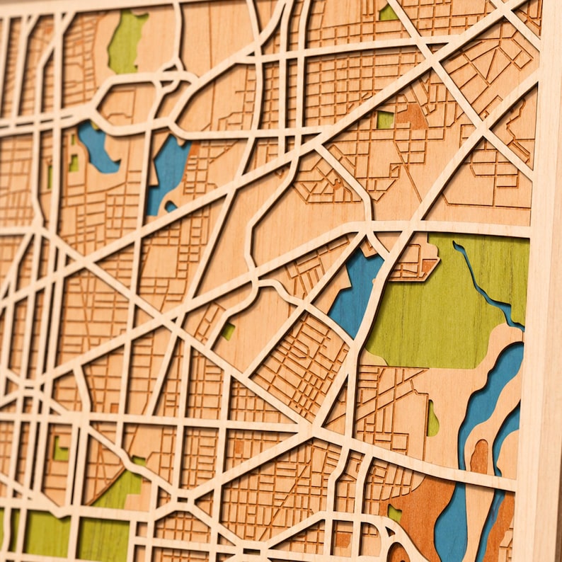 Washington DC Layered Map Laser Cut File, Street Art Design (digital ...