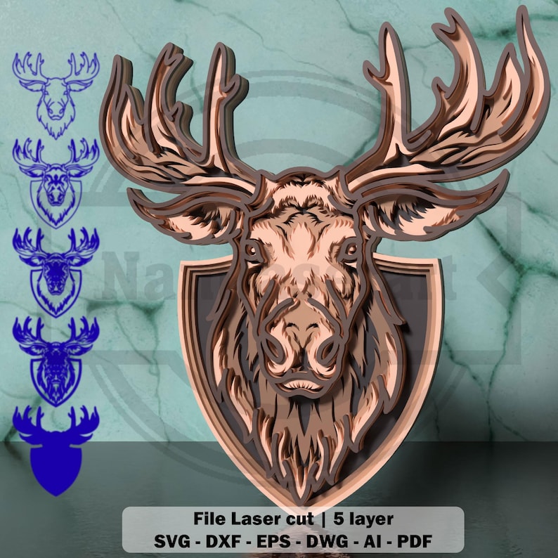 Forest Animals Bundle SVG – 6 Layered Laser Cut Trophy Designs ...