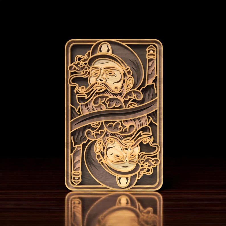 Captain Playing Card SVG - Nautical Laser Cut File for CNC, Glowforge ...