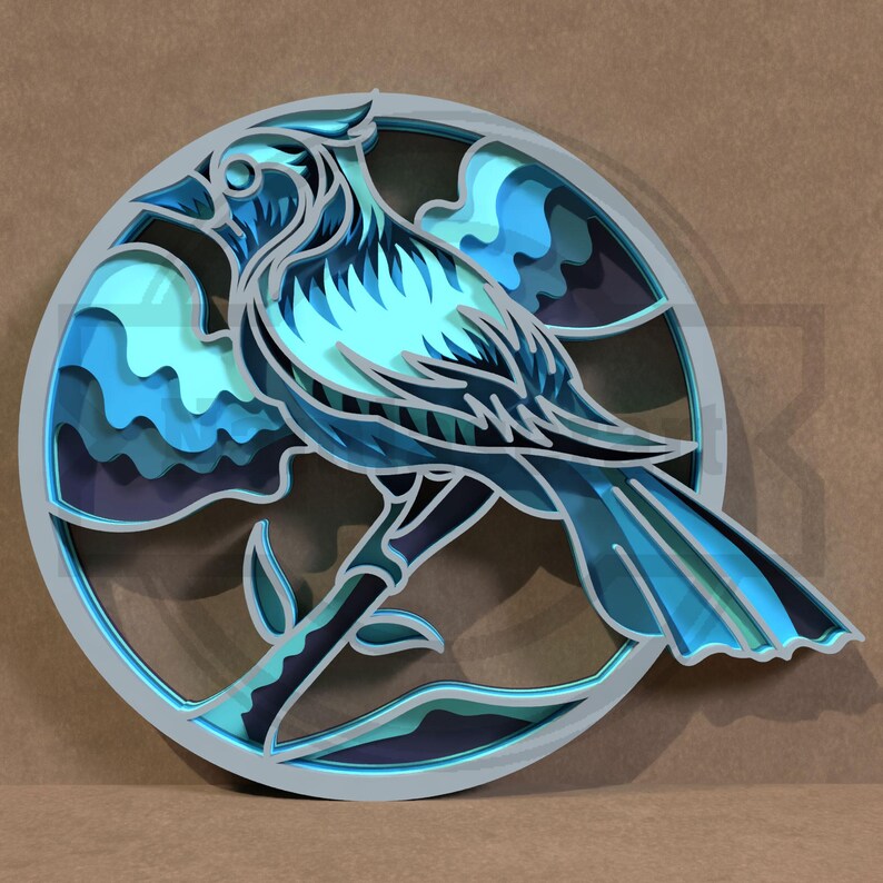 Layered Bird SVG Bundle – 3D Laser Cut Animal Wall Art – Digital ...