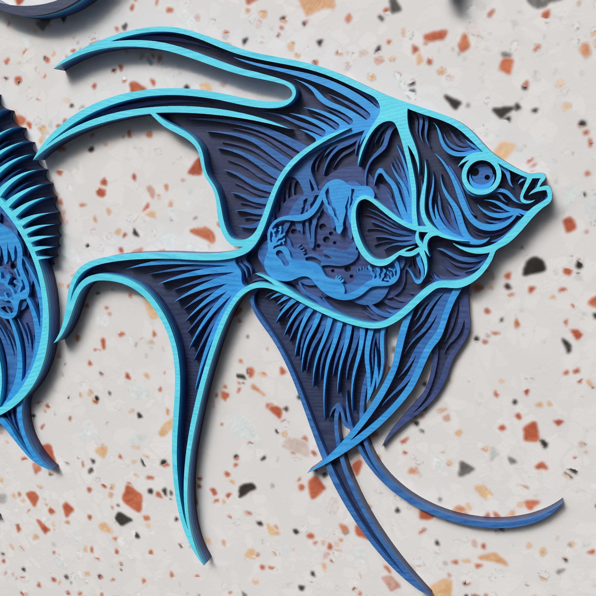 Layered Sea Animals SVG Bundle - Marine Life Laser Cut Files - Etsy