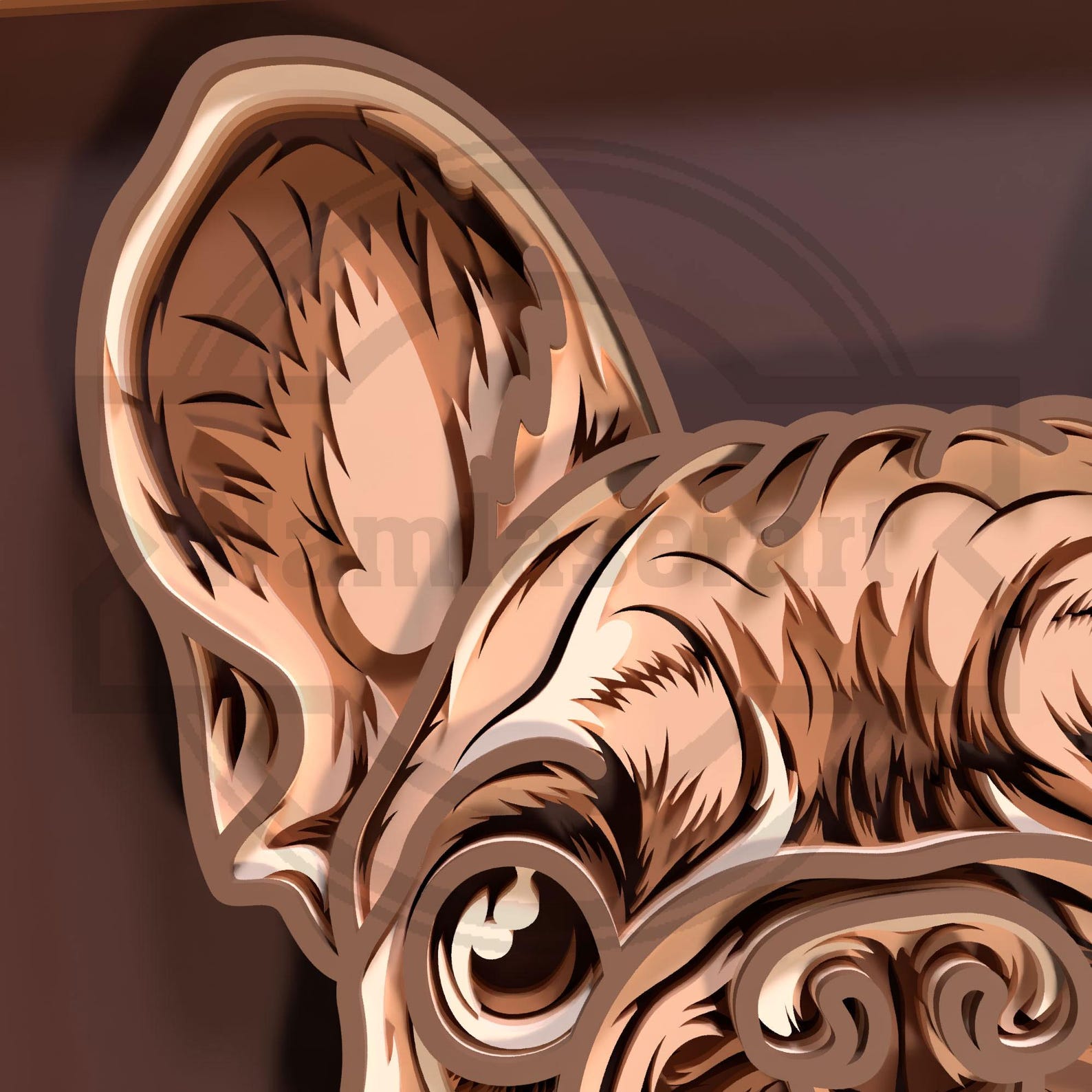 Layered French Bulldog SVG - Laser Cut Pet Wall Art - Digital Download ...