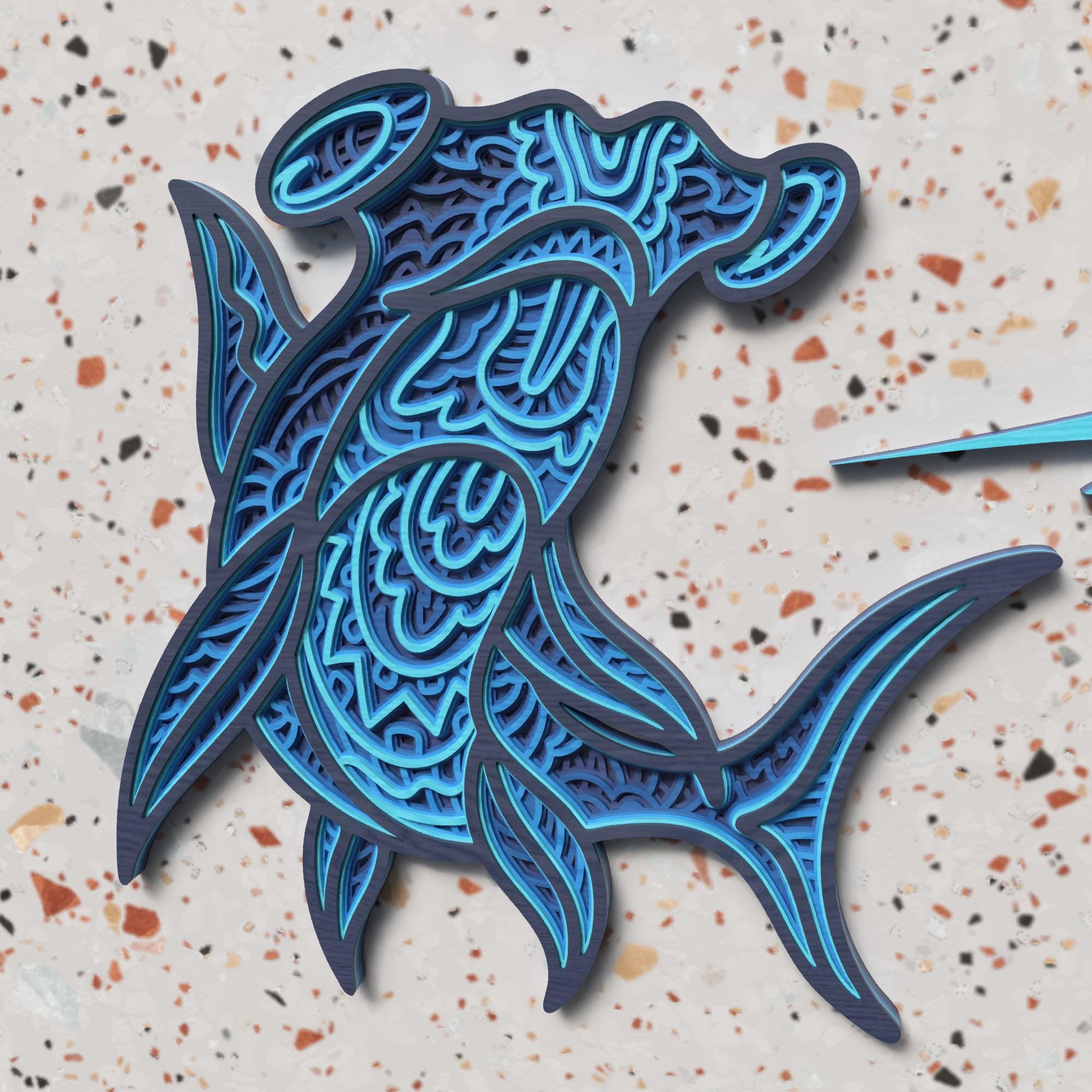 Layered Sea Animals SVG Bundle - Marine Life Laser Cut Files - Etsy