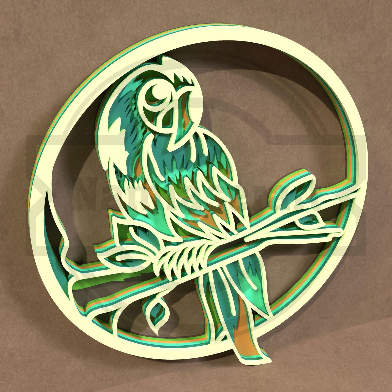 Parrot SVG – 3D Layered Tropical Bird Laser Cut File – Digital Download ...