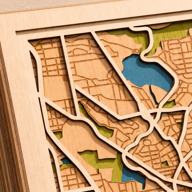 Washington DC Layered Map Laser Cut File, Street Art Design (digital ...