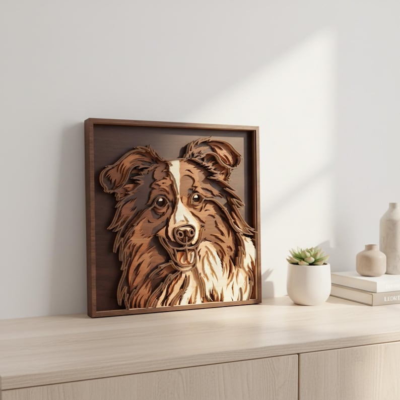 Layered Dog Breed Portraits, Laser Cut Wall Art Files , Digital ...