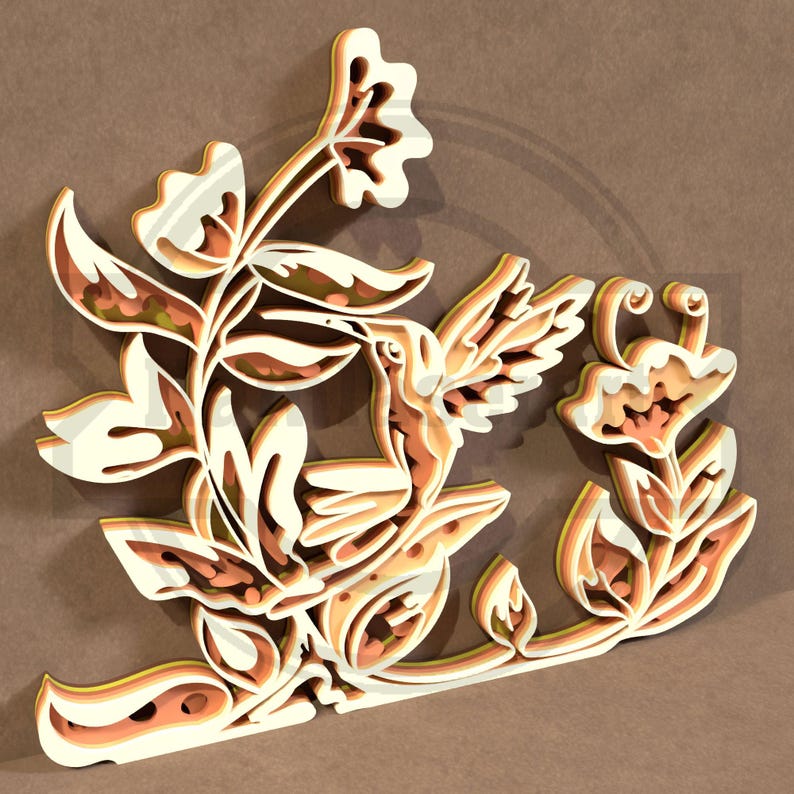 Layered Bird SVG Bundle – 3D Laser Cut Animal Wall Art – Digital ...