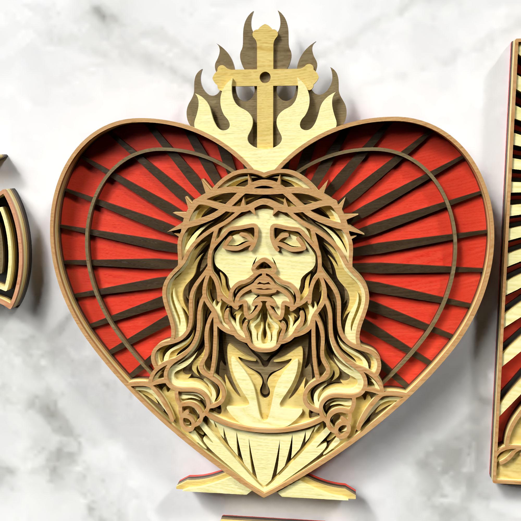 Jesus SVG Bundle - Layered Christian Laser Cut Designs - Digital ...