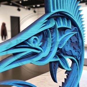 3D Swordfish SVG - Layered Marlin Fish Laser Cut File - Digital ...