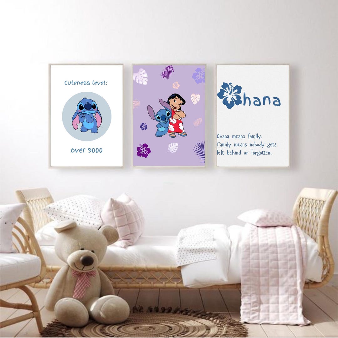 Lilo and Stitch Nursery Decor Lilo Stitch Room Prints Girls Bedroom ...