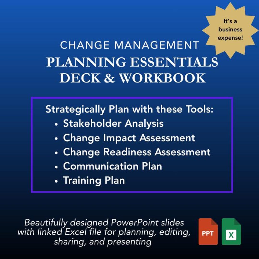 Editable Customizable Change Management Planning Essentials Tools ...