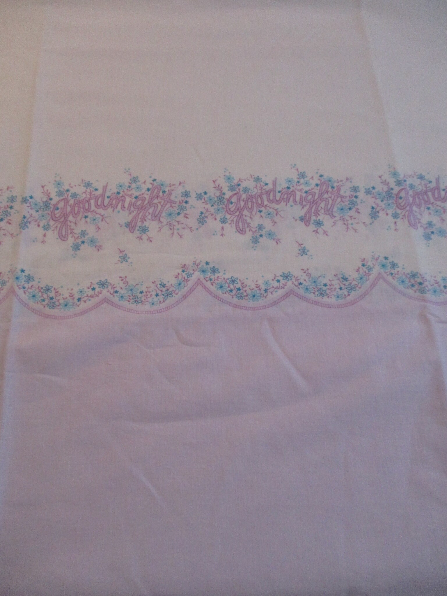 Vintage Purple Floral Border Print Fabric-goodnight-old | Etsy