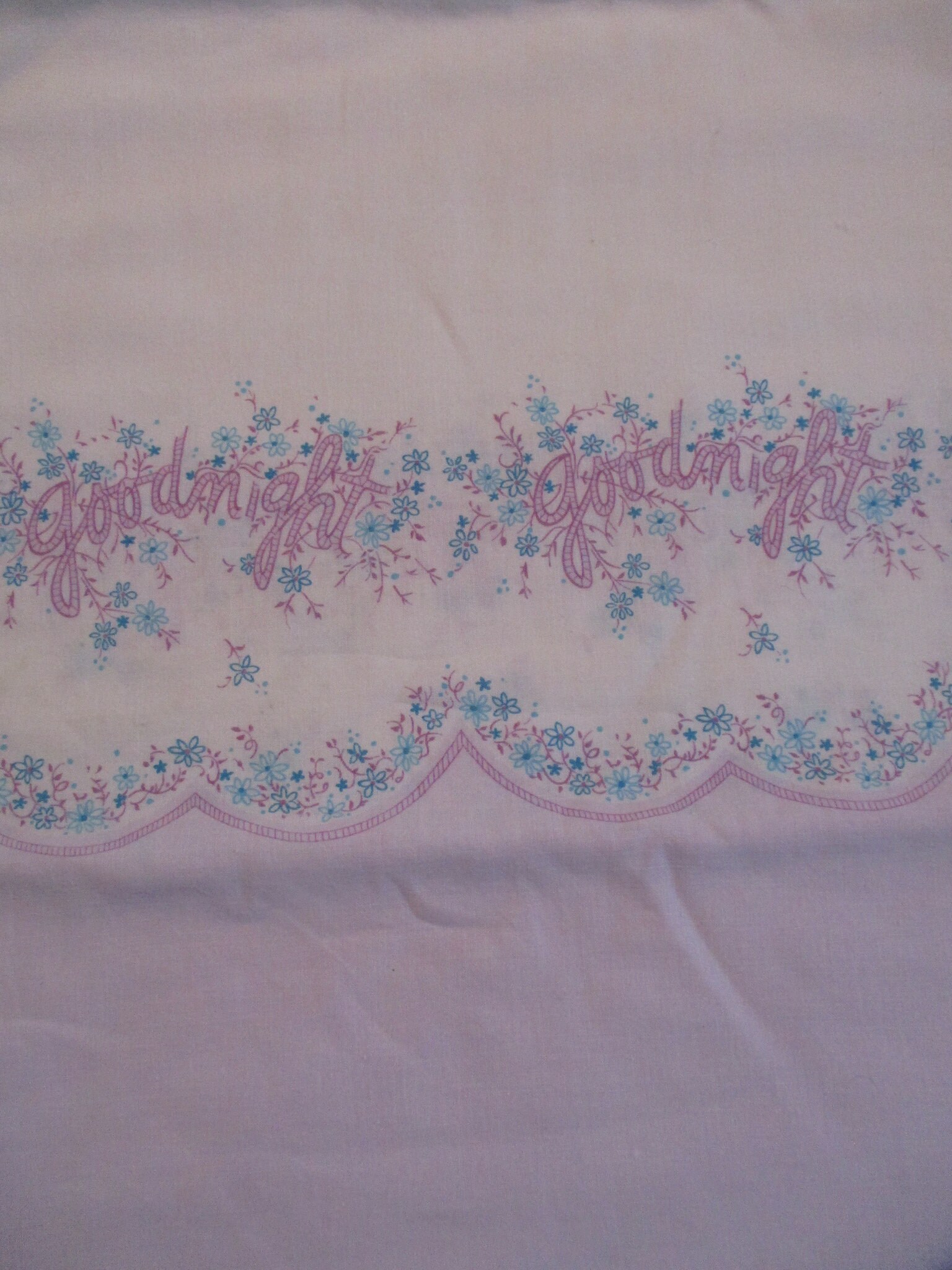 Vintage Purple Floral Border Print Fabric-goodnight-old | Etsy