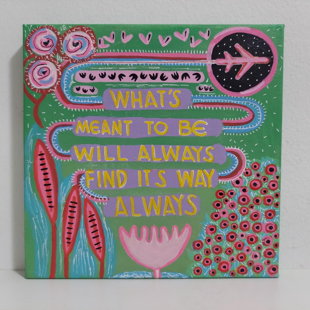 Inspirational Quote Acrylic Painting: 8"x8" Original Art - Etsy