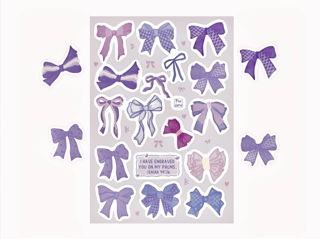 Bible Verse Ribbon Stickers - Purple / Journaling/ Christian Sticker ...