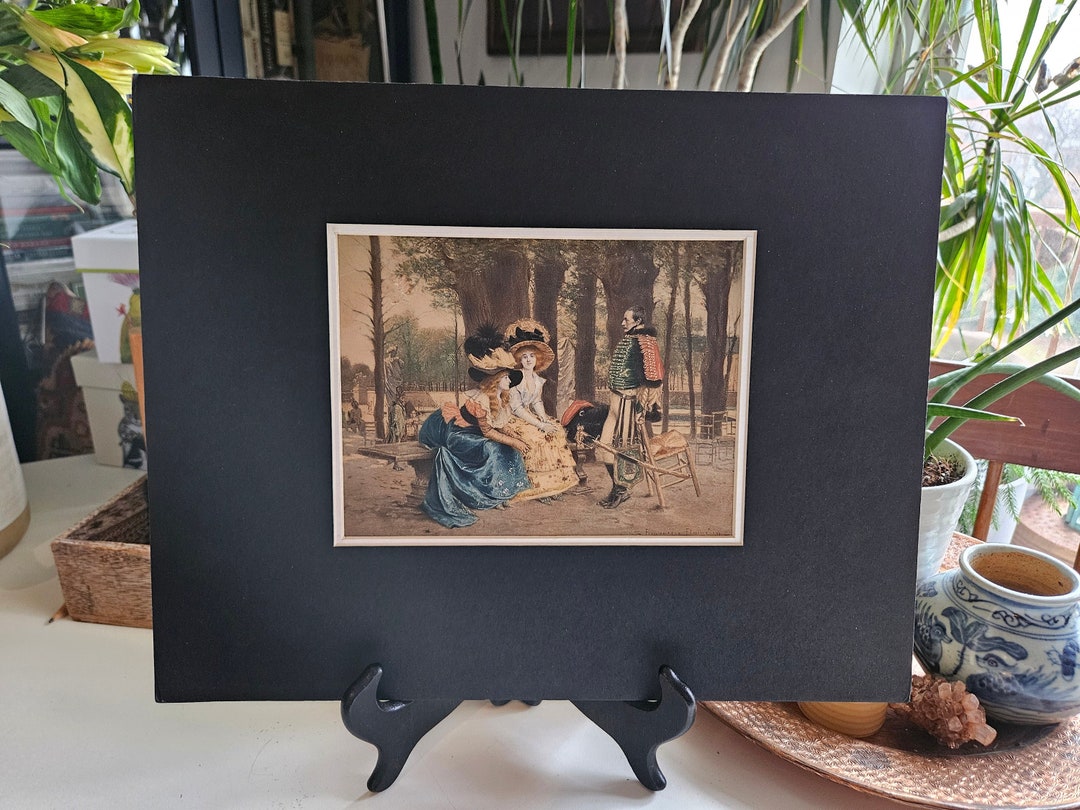 Women and Napoleonic Soldiers in the Tuileries Garden by François ...