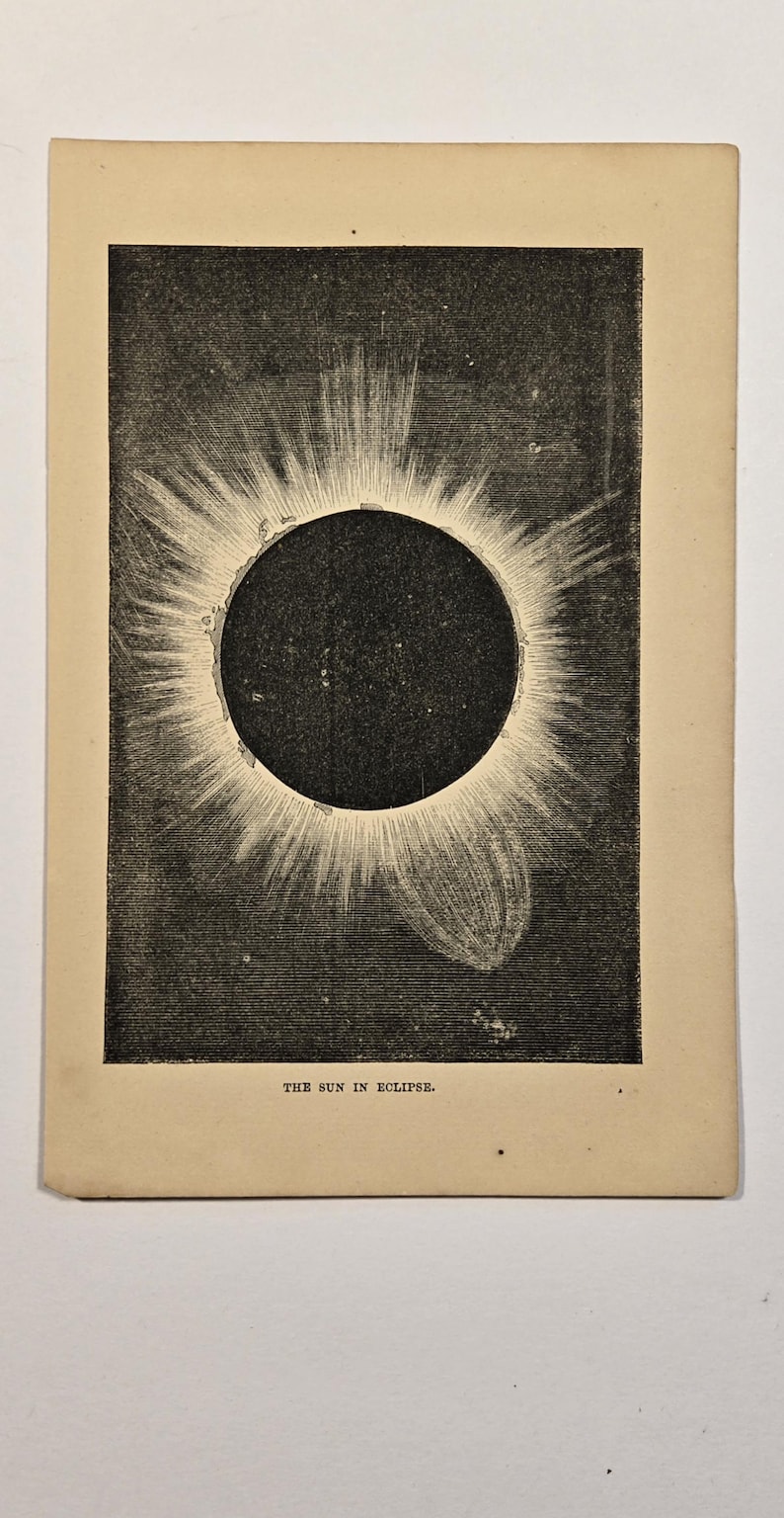 Antique 1877 Science and Sky Prints, Half Hours in Air & Sky, Victorian ...
