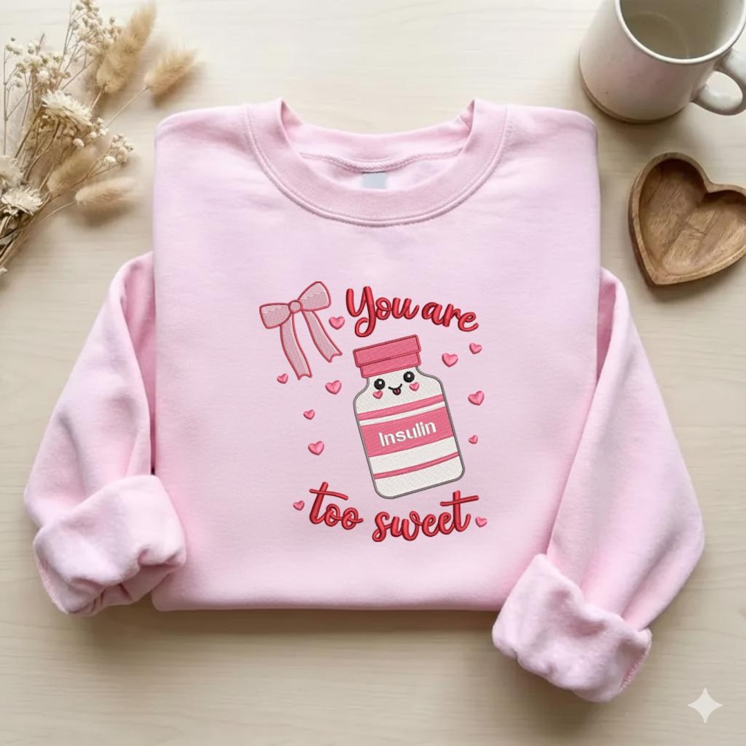 You Are Too Sweet Insulin Embroidery Design, Cute Kawaii Medicine ...
