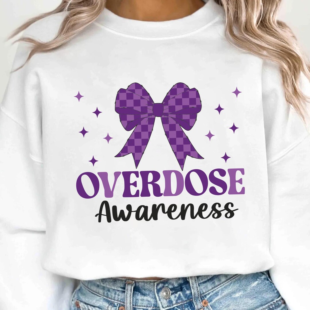 Overdose Awareness Svg Png, Overdose Awareness Coquette Bow Svg ...