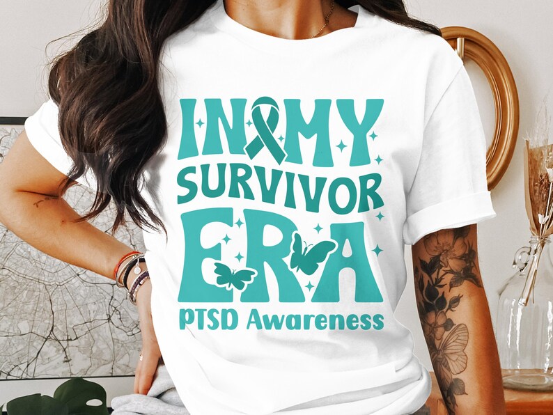 PTSD Awareness Svg Png Bundle, Teal Ribbon Svg, Post-traumatic Stress ...