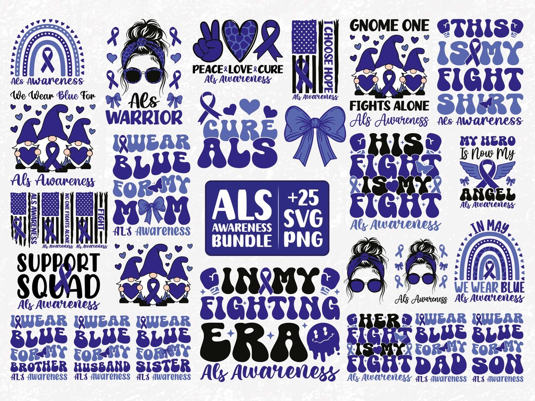 ALS Awareness SVG PNG Bundle (digital Download) - Etsy