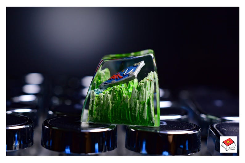 Ma.jo.ra Mask Artisan Keycap, Zel.da Shield Le.gend of Zel.da Resin ...