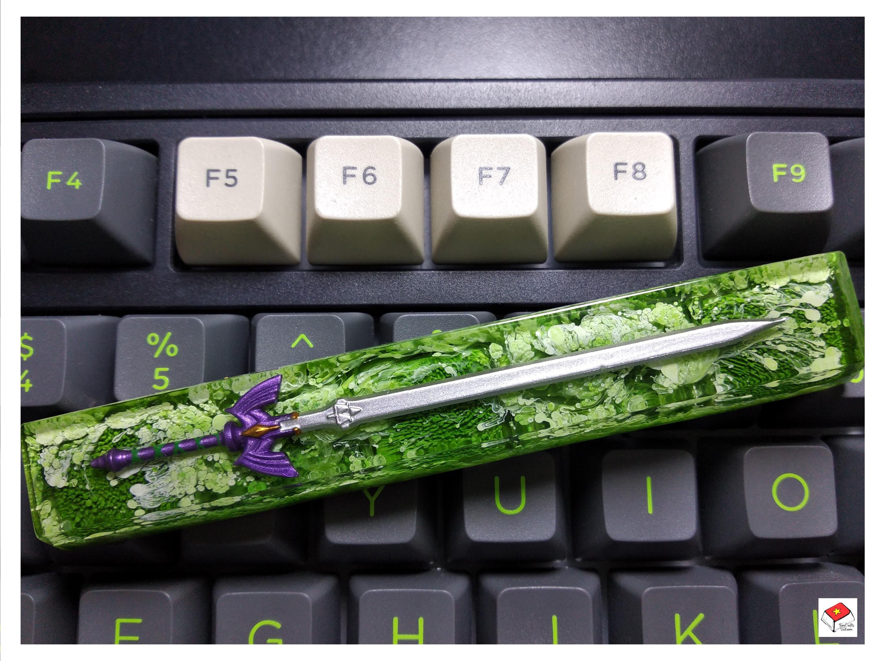 Master Sword Spacebar, Ma.jo.ra Mask Artisan Keycap, Zel.da Shield Le ...