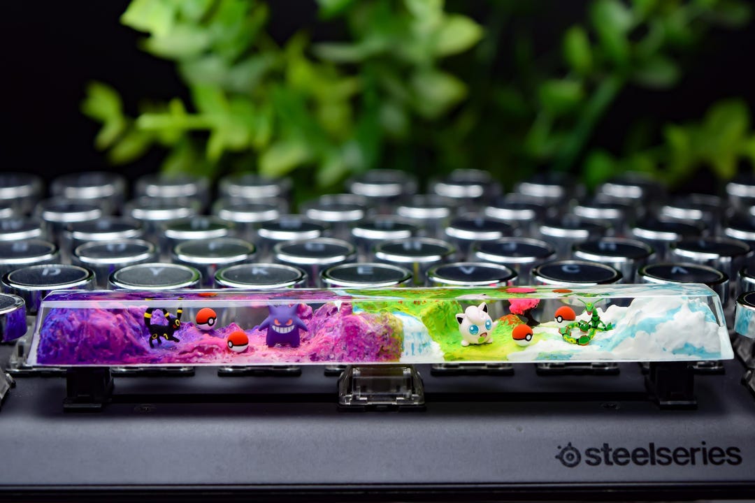 Um.breon, Gen.gar, Jiggly.puff, Rayqua.za Spacebar Keycap Anime ...