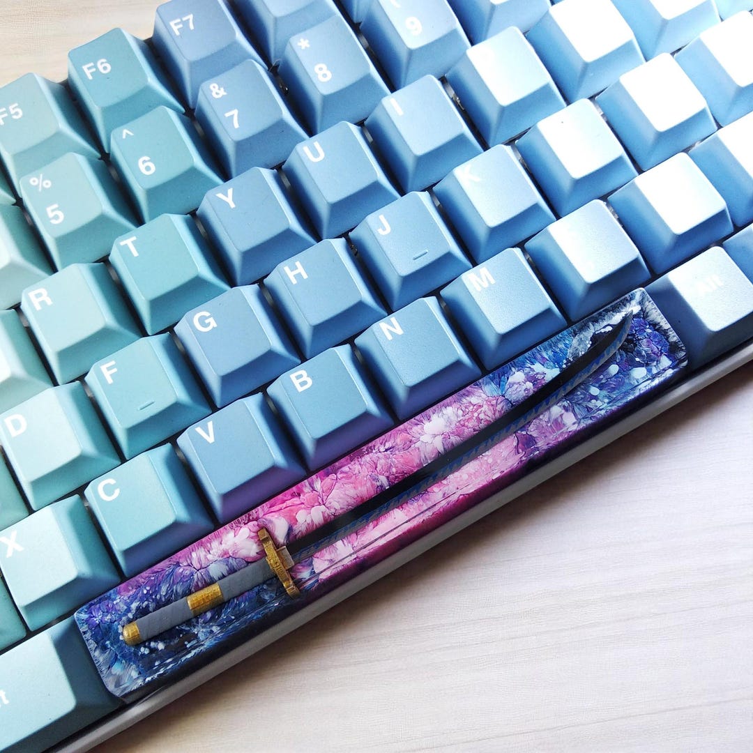 Katana Keycap Spacebar 5.5u – 7u Sizes , Japanese Anime, Artisan Resin ...