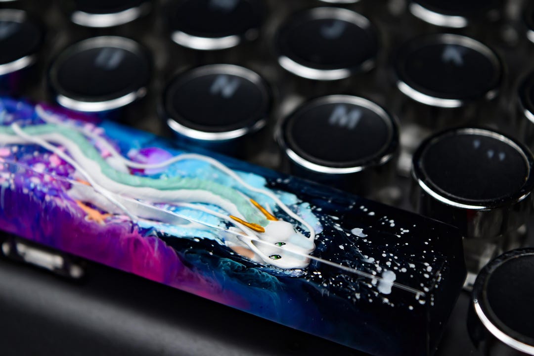 Haku Dragon Spacebar Keycap Custom, Anime Resin Keycap, Artisan Keycap ...