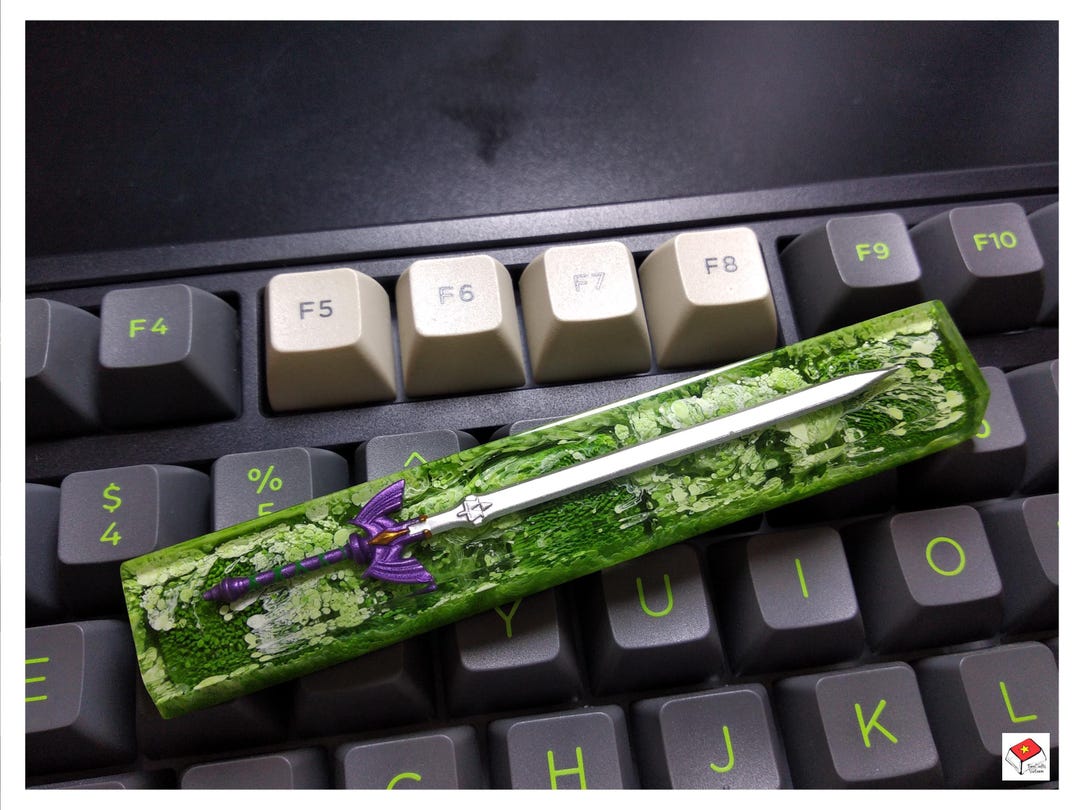 Master Sword Spacebar, Ma.jo.ra Mask Artisan Keycap, Zel.da Shield Le ...
