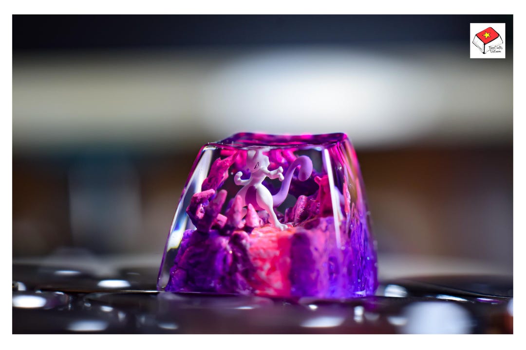 Mew Two Resin Keycap ,anime Keycap, Custom Keycap , Artisan Keycap ...