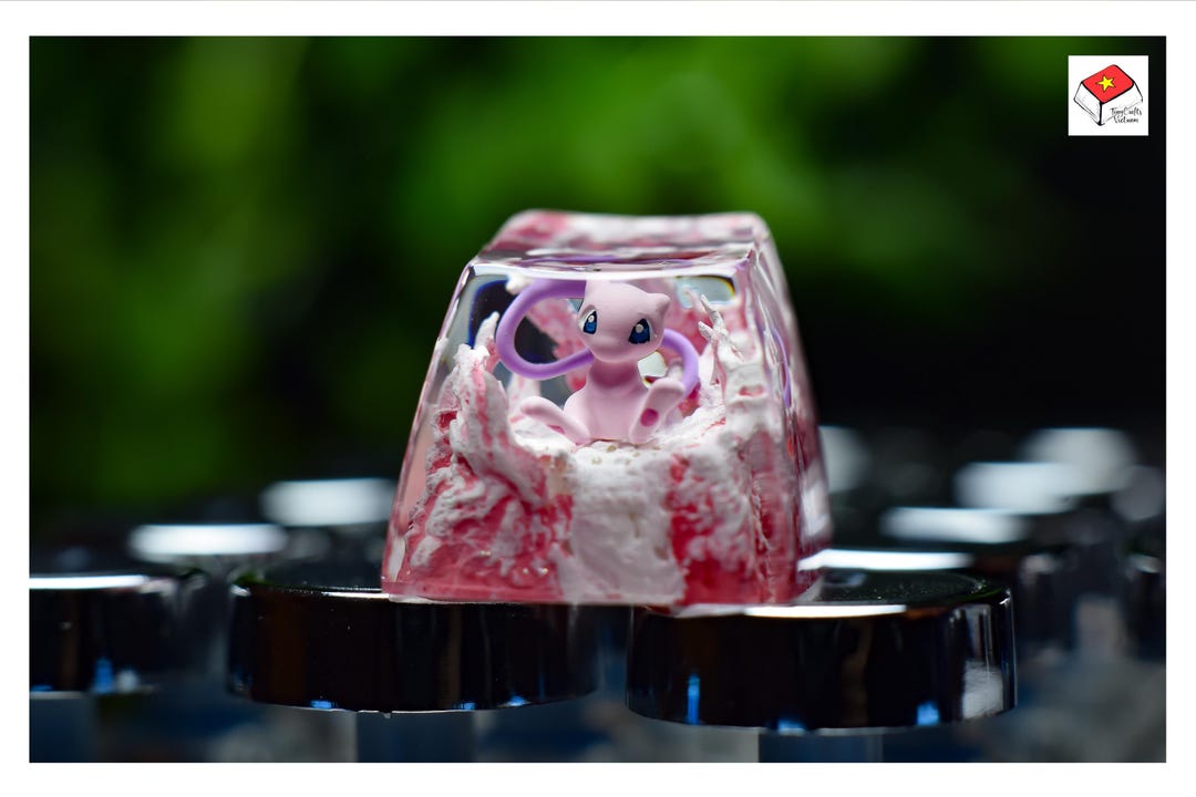 Mew Resin Keycap ,anime Keycap, Custom Keycap , Artisan Keycap ...
