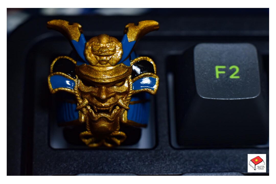 Samurai Keycap Resin, Samurai Mask Helmet Keycap, Japanese Keycap ...