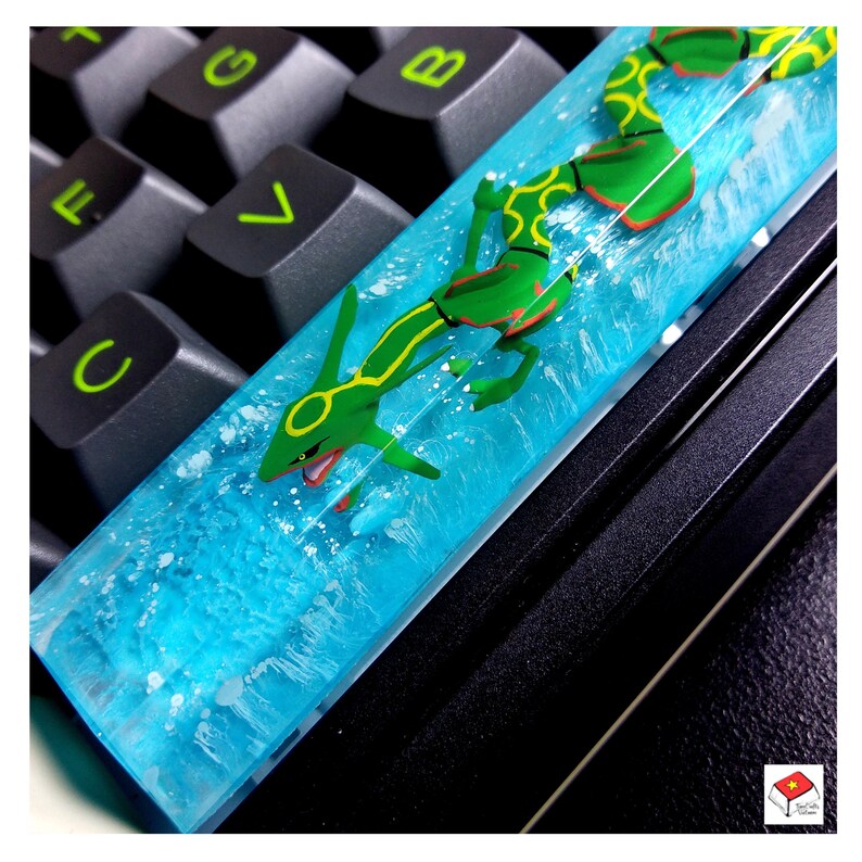 Ray.quaza Spacebar Resin Keycap ,anime Keycap, Custom Keycap , Artisan ...