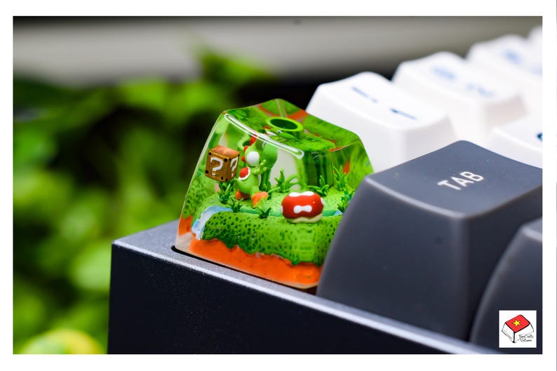 Yo.shi Keycap, Ma.rio Keycap Resin,anime Keycap Custom, Artisan Keycap ...