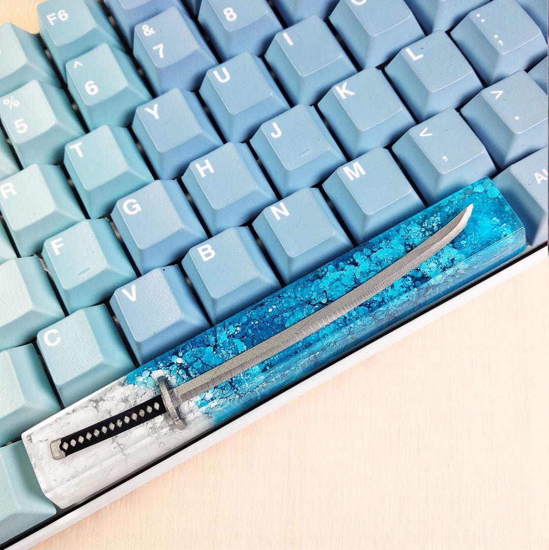 Katana Keycap Spacebar 5.5u – 7u Sizes , Japanese Anime, Artisan Resin ...