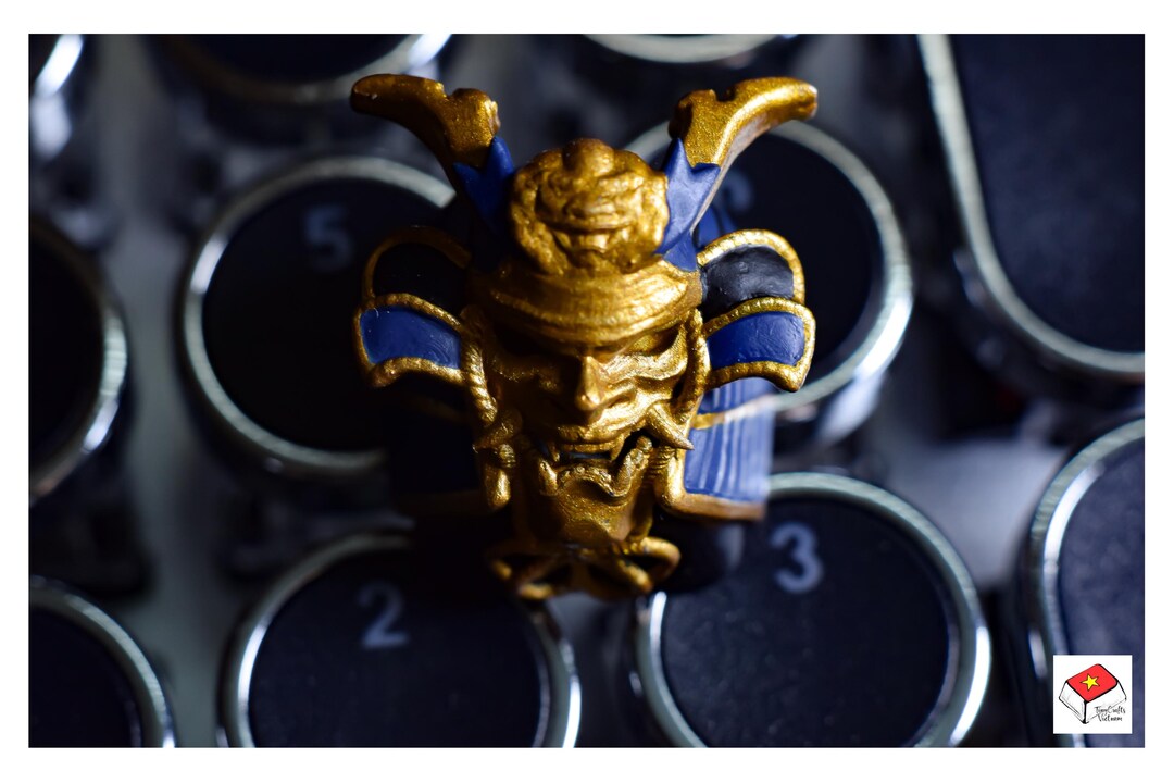 Samurai Keycap Resin, Samurai Mask Helmet Keycap, Japanese Keycap ...