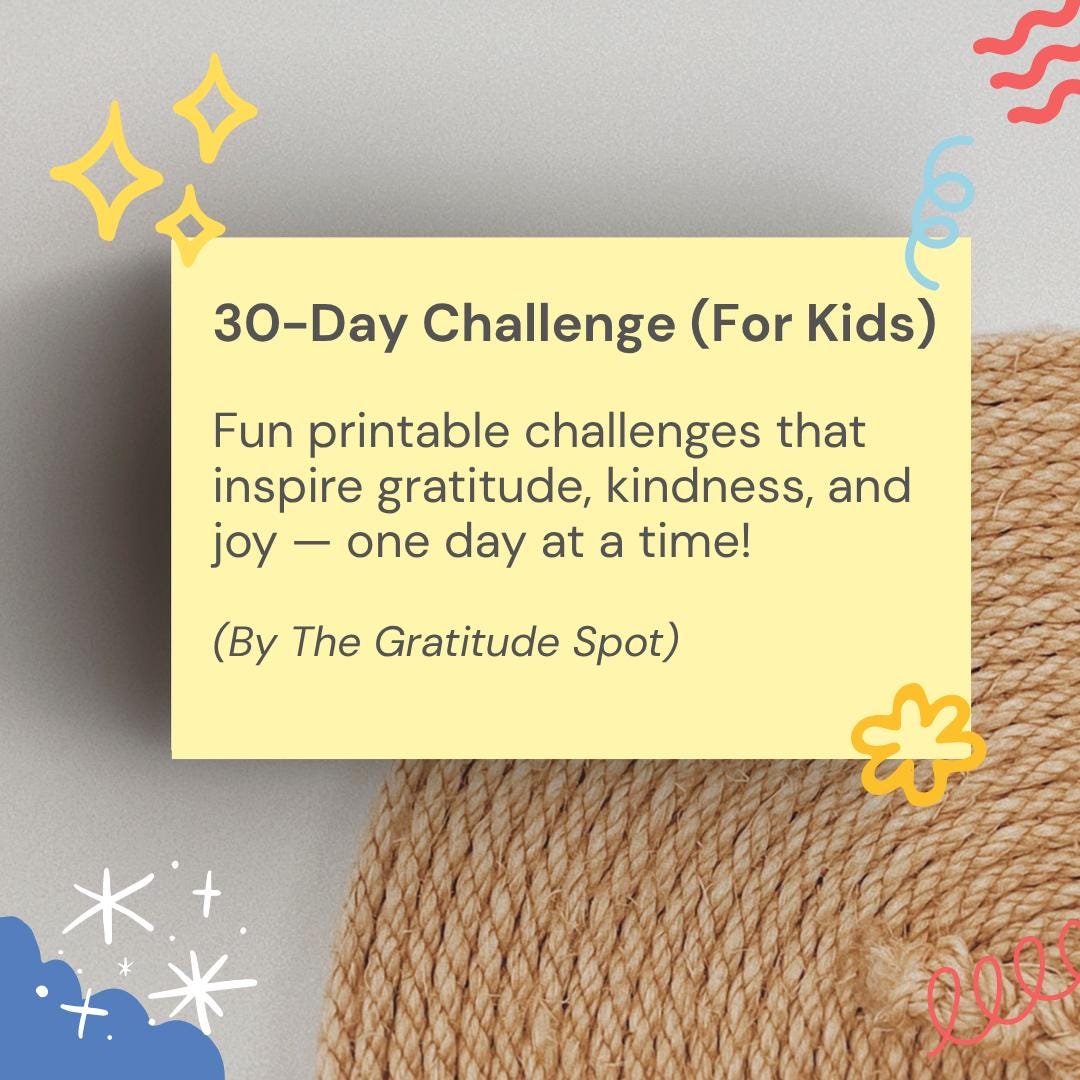 Kids 30-day Challenge Bundle: Gratitude, Kindness, Mindfulness ...