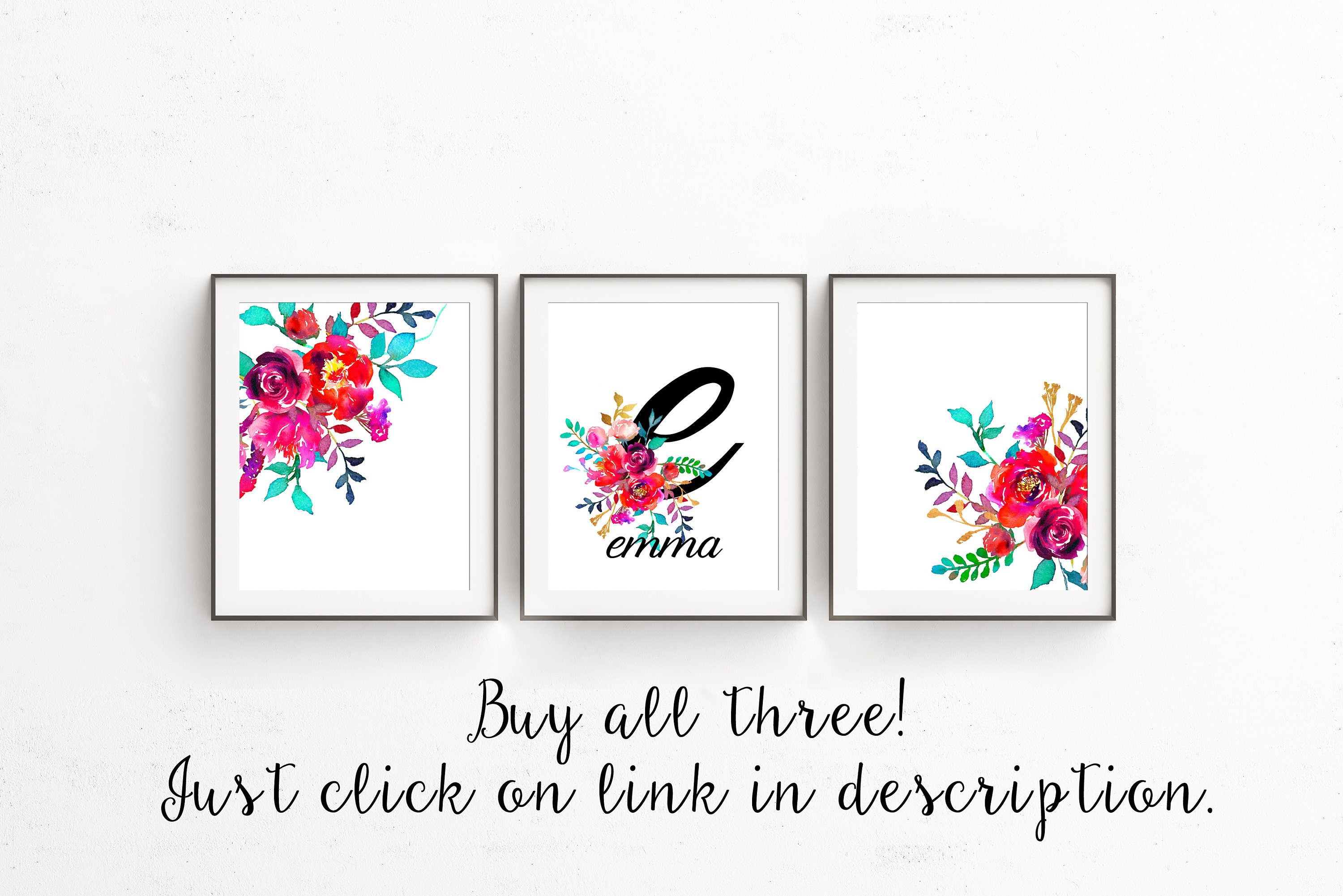 Letter Print Monogram Printable Personalized Print Custom - Etsy