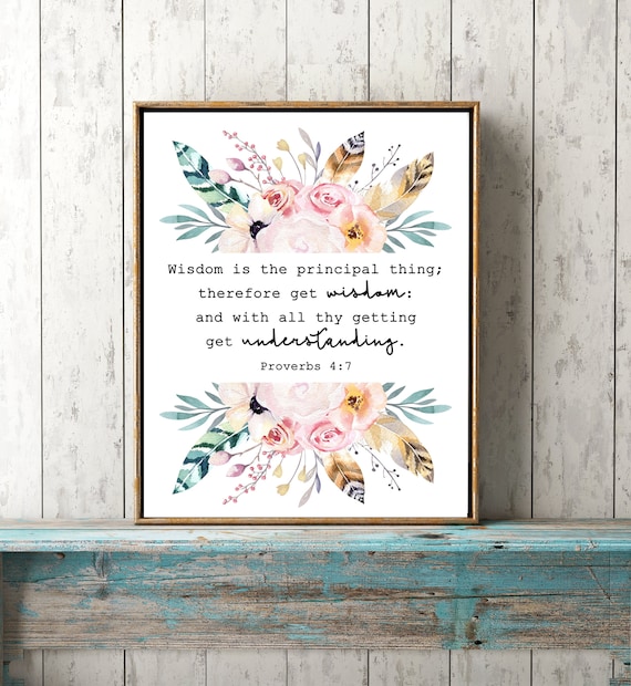 Proverbs Wall Art Bible Verse Print Scripture Print Instant | Etsy
