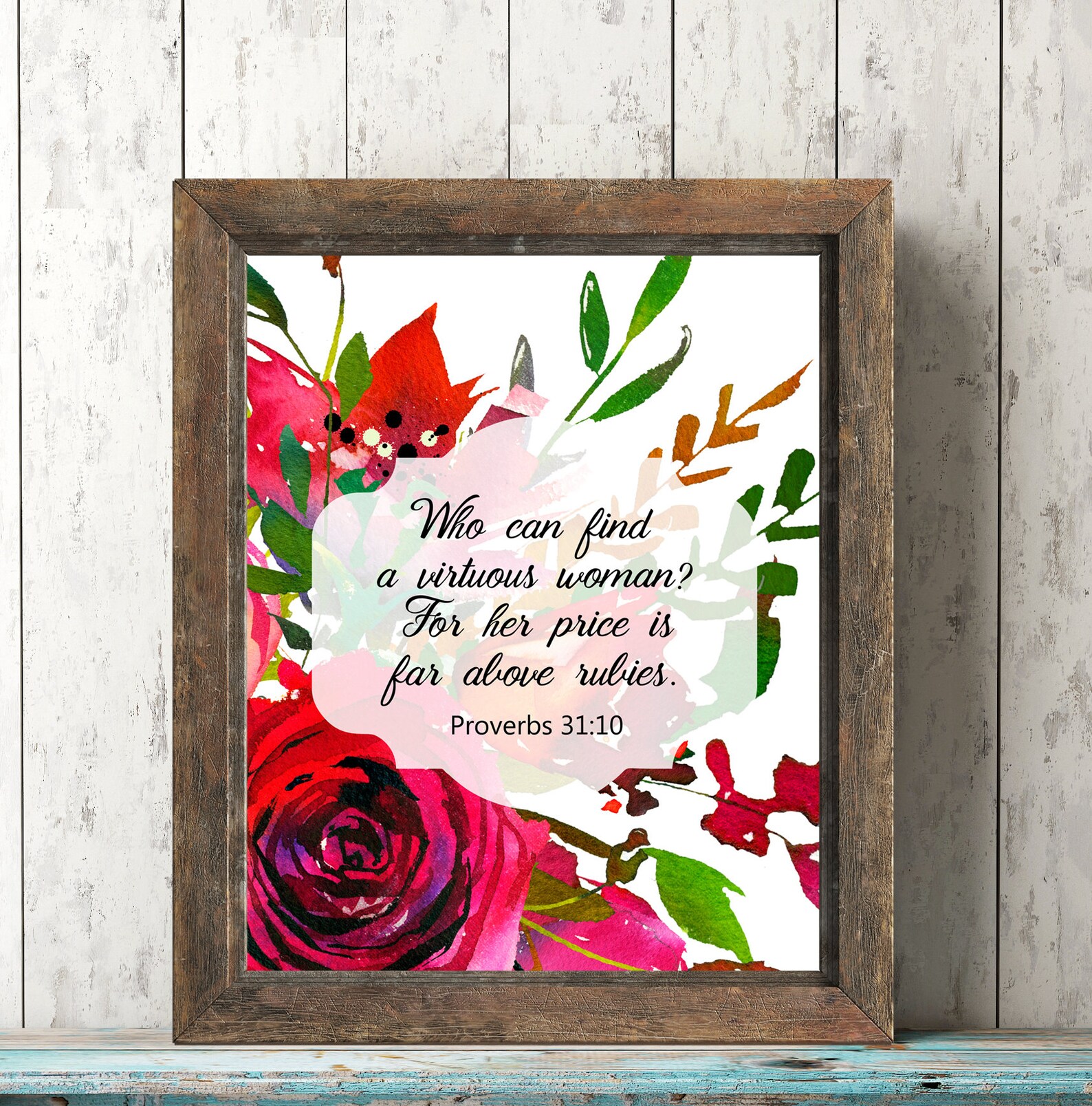 Proverbs 31 Woman, Virtuous Woman Print, Scripture Print, Watercolor ...