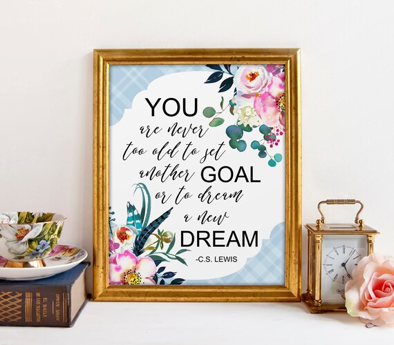 Motivational Art Goals Printable Art Dream Quote Printable | Etsy