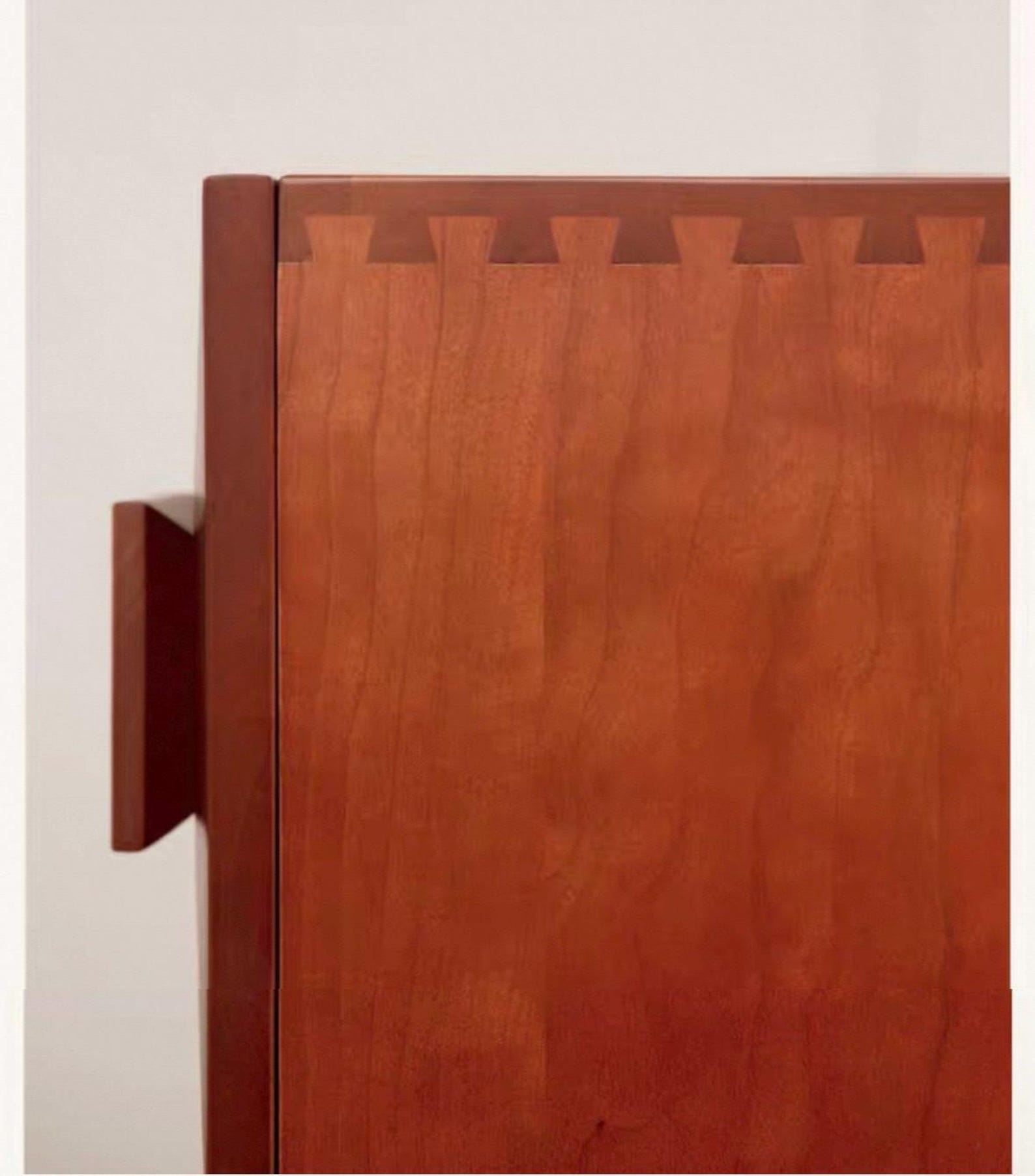 Geometric Wood Cabinet With Pyramid Front – Modern Art Deco Storage ...