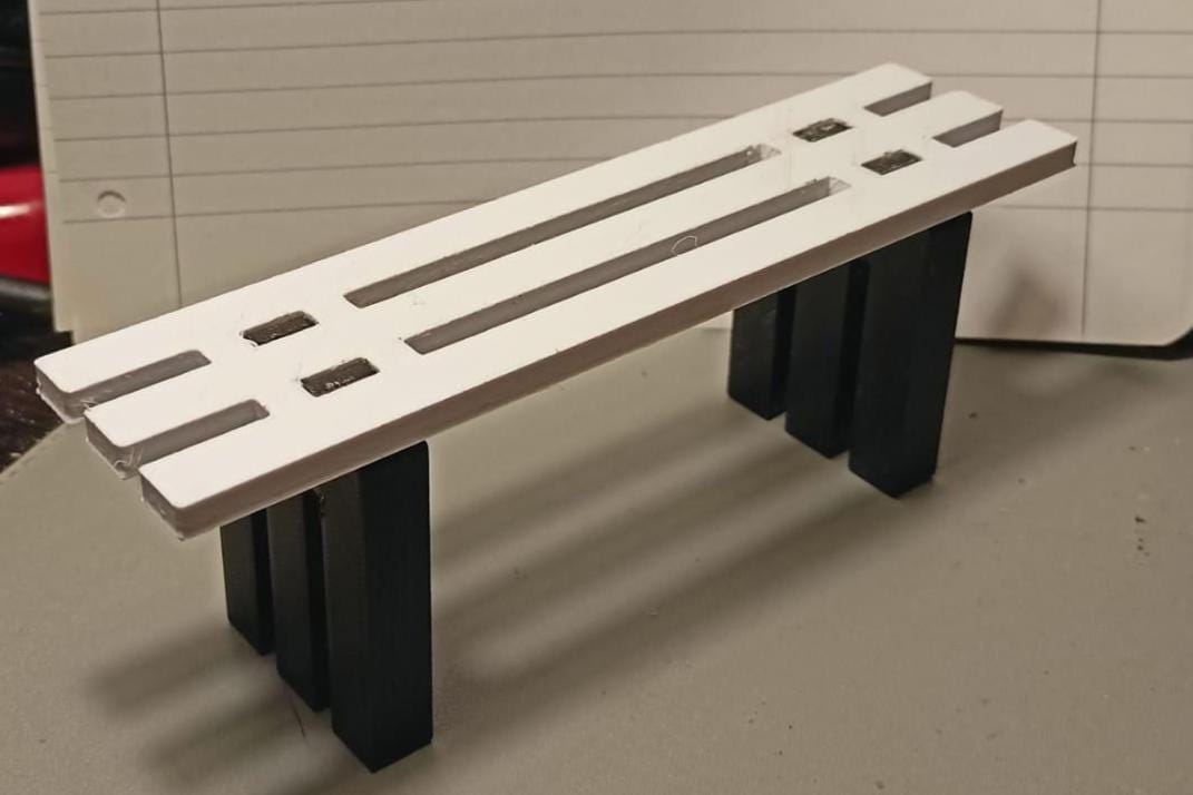 Mini Bench – 3D Printed Display Stand for Noodle Stopper Figures, Desk ...