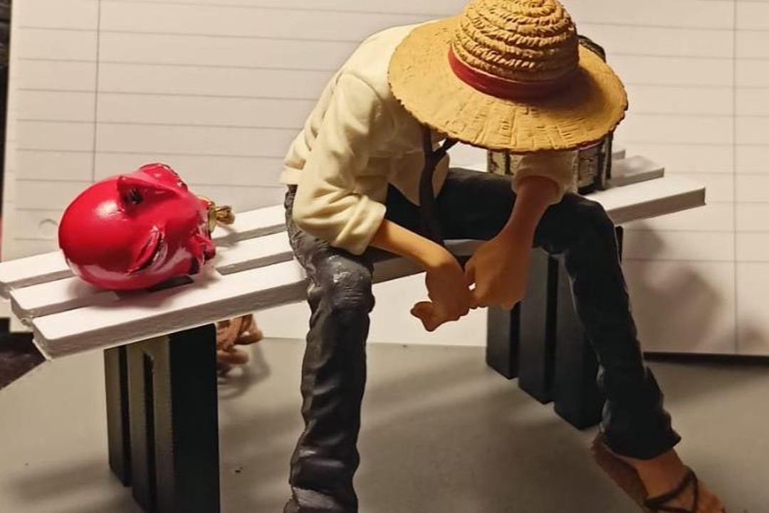 Mini Bench – 3D Printed Display Stand for Noodle Stopper Figures, Desk ...
